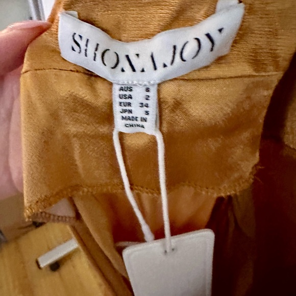 Shona Joy | Dresses | Shona Joy Revolve Turmeric Alma Asymmetrical Bias ...